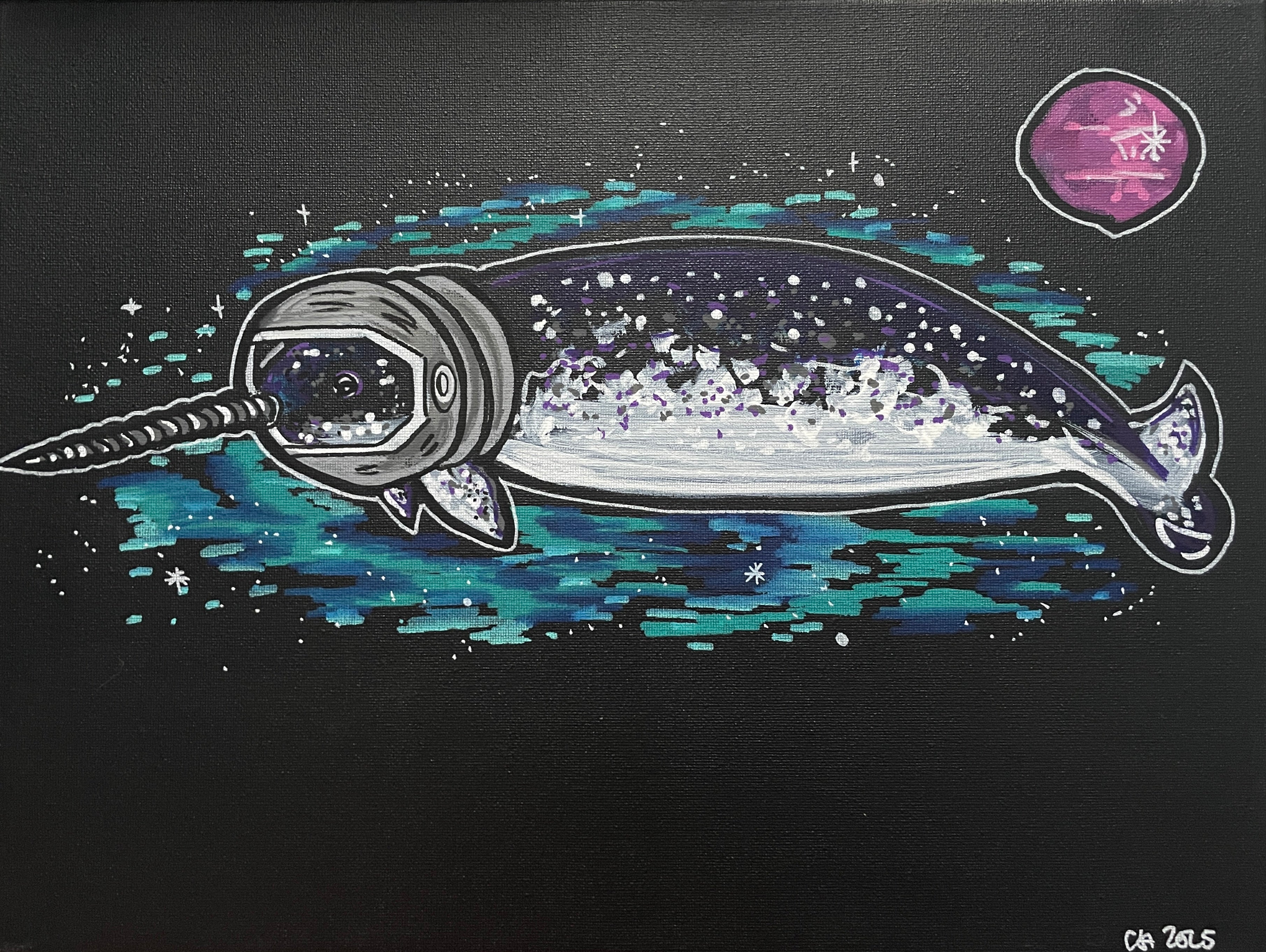 Space Narwhal – ArtbyCaitlin